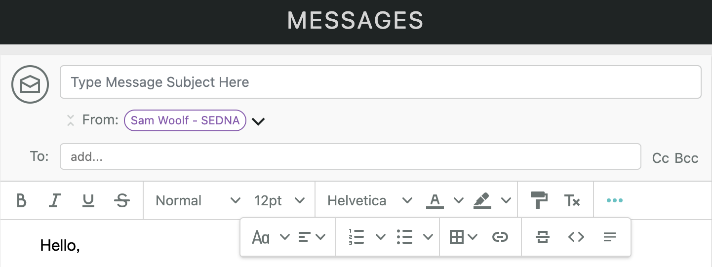 Compose Message – SEDNA Systems