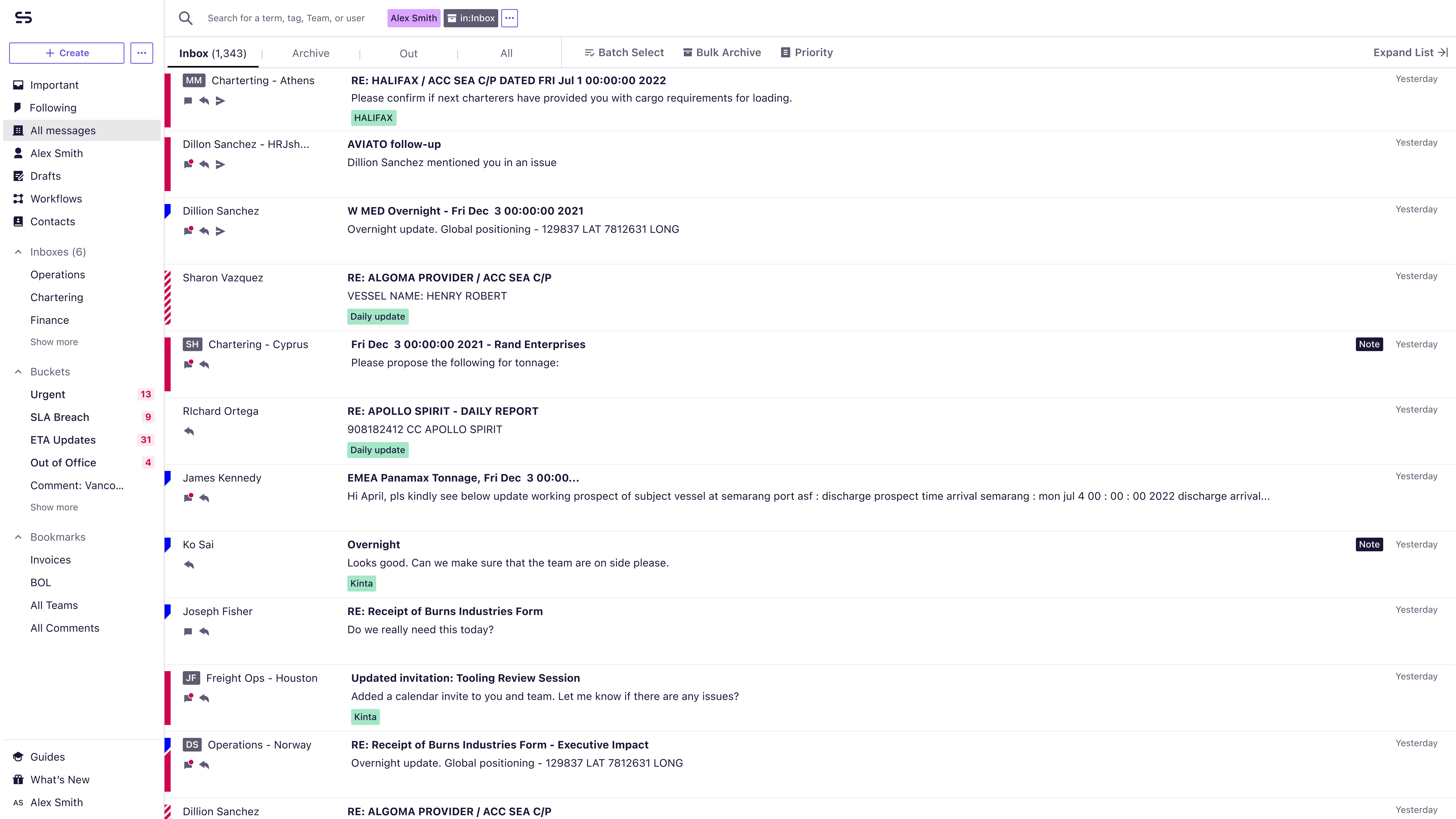 Message List – Sedna Help Centre